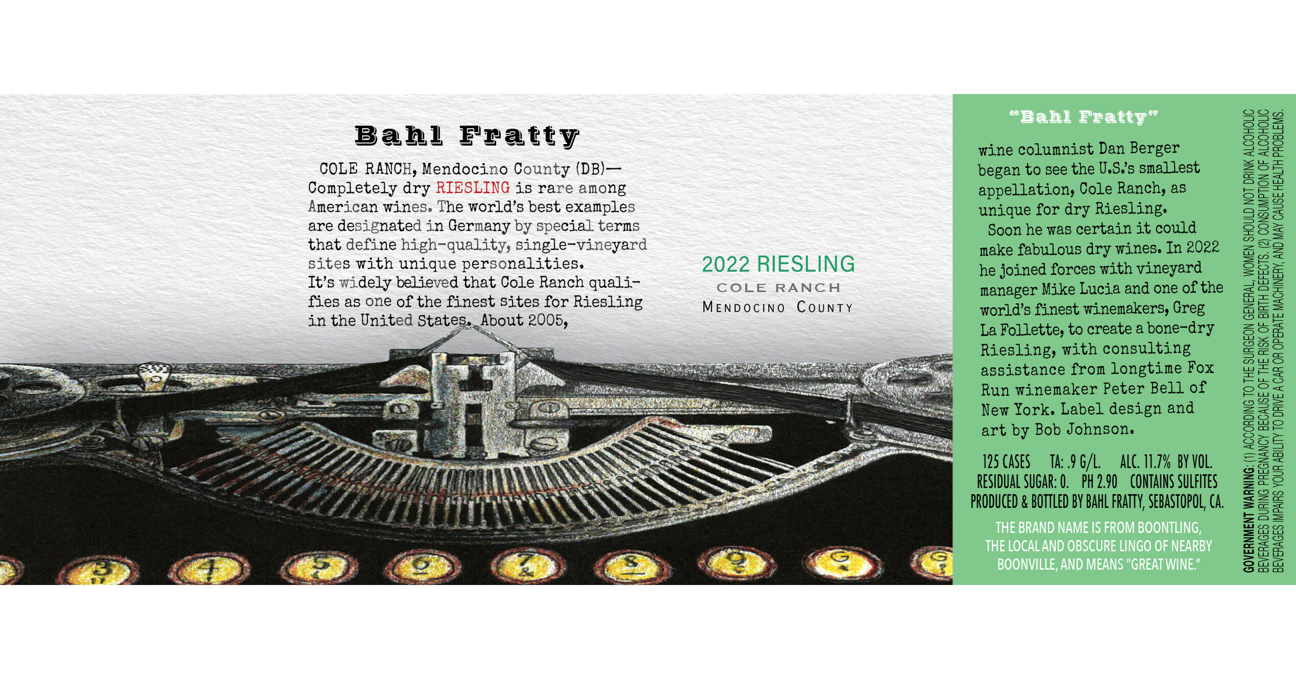 Celebrated Wine Columnist Dan Berger Releases (Really) Dry Riesling