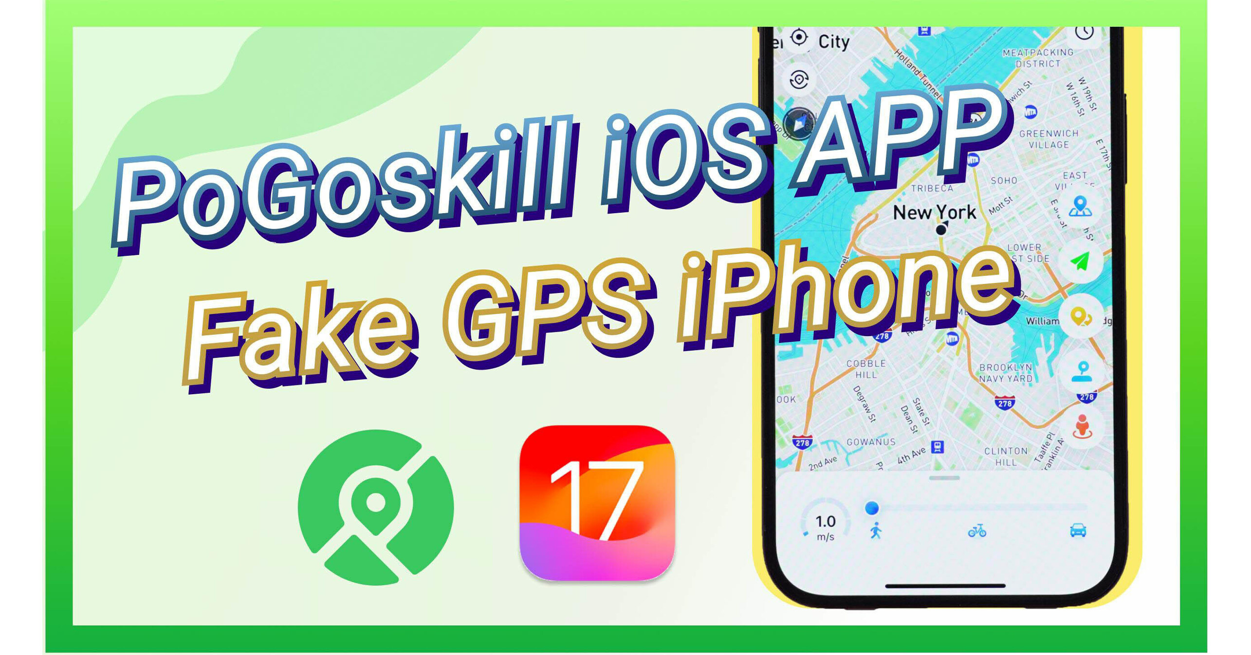 Fake GPS Location on iOS 17 without PC | PoGoskill iOS App