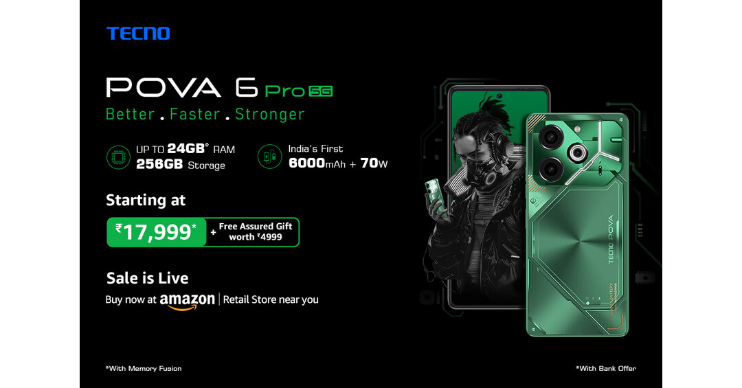 The most-hyped smartphone POVA 6 Pro 5G with 24GB RAM + 256GB ROM to go ...