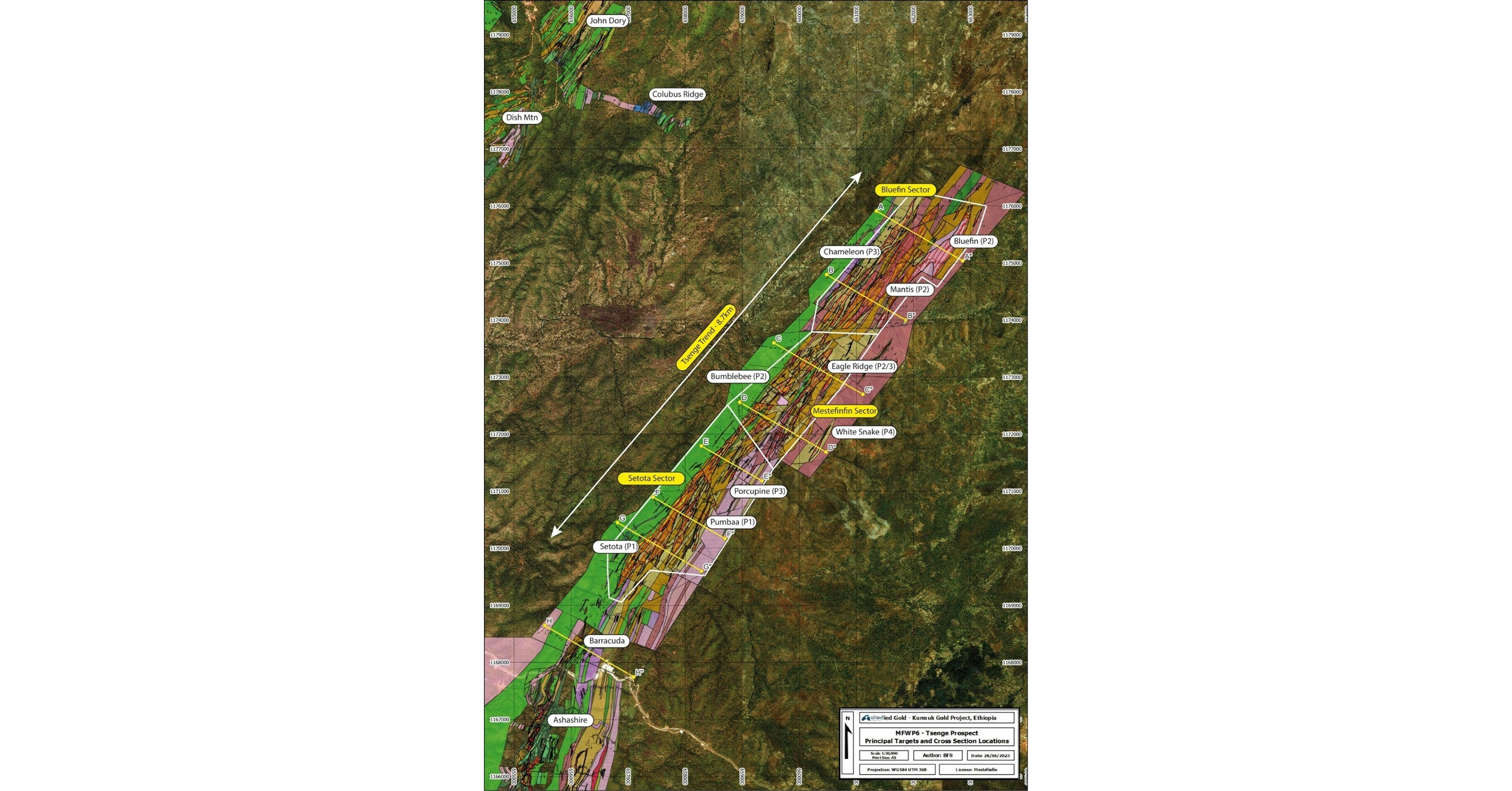 ALLIED GOLD ANNOUNCES POSITIVE EXPLORATION RESULTS AT KURMUK'S TSENGE ...