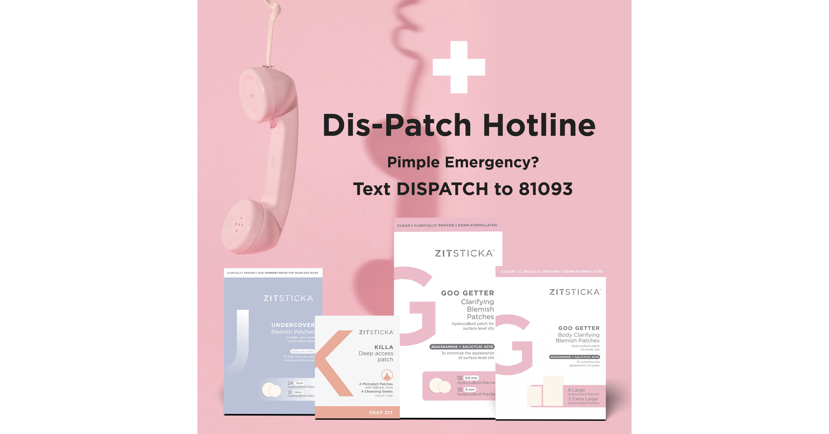 ZitSticka Launches Dis-PATCH SMS Hotline To Help With Acne Emergencies