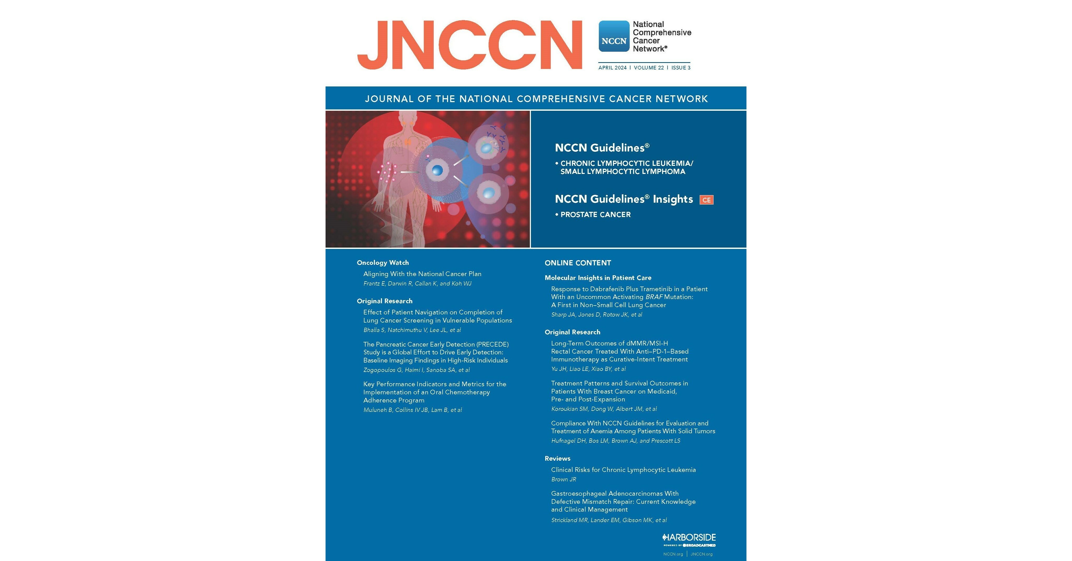 New Findings in JNCCN Illustrate Pathway for Screening High-Risk ...