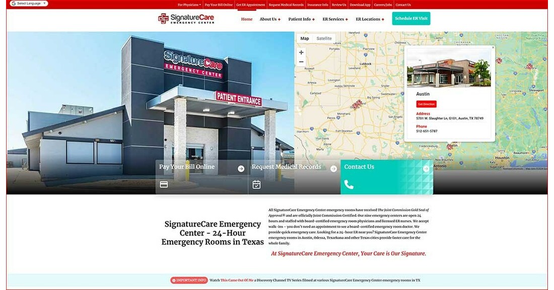 SignatureCare Emergency Center Rolls Out Redesigned and Updated Website