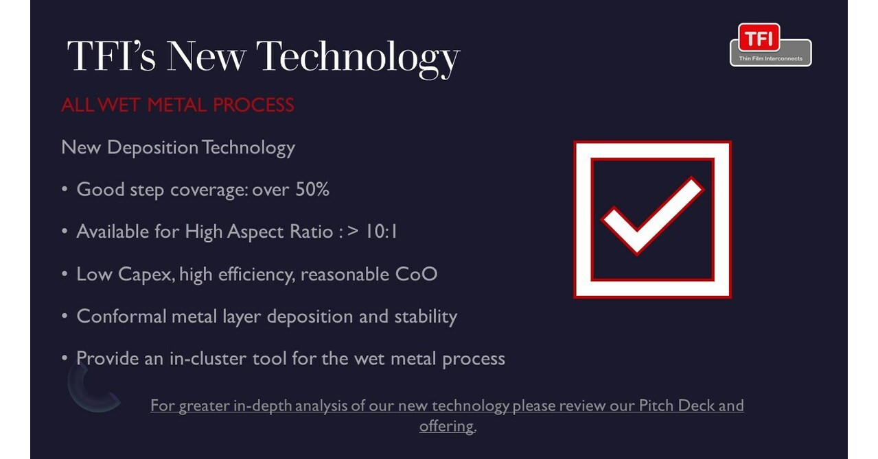 Thin Film Interconnects (TFI) Advances Stateside Chip Manufacturing ...