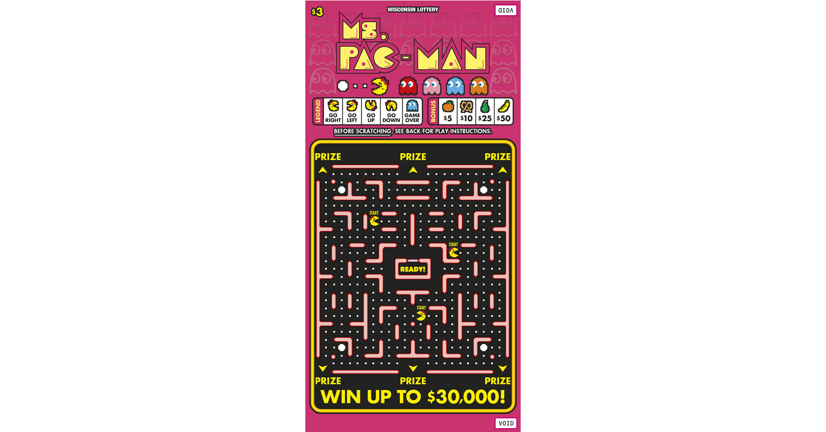 Ms.PAC-MAN Gets High Scores in Wisconsin Lottery Debut