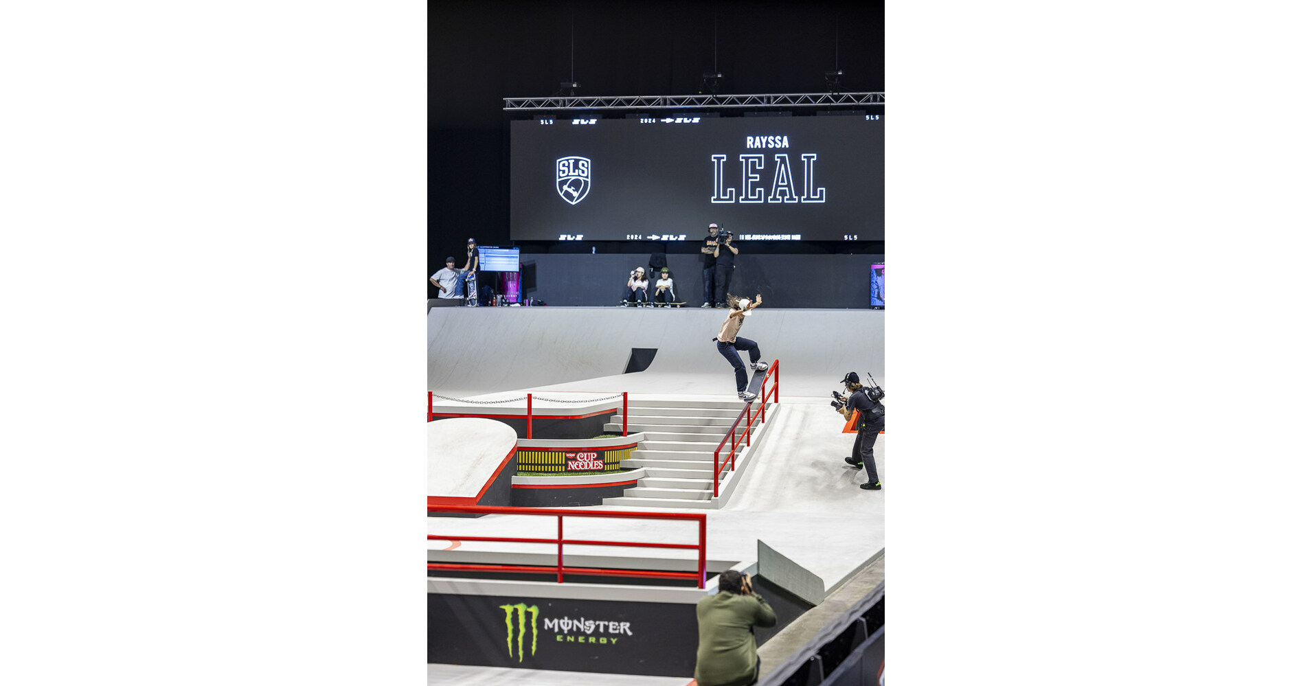 Monster Energy's Rayssa Leal Takes First Place in the Women's Skateboard Street at the SLS San ...