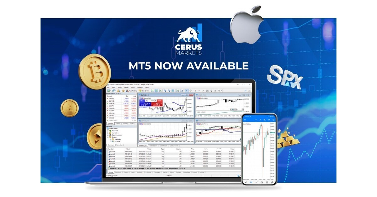 Cerus Markets Launches MetaTrader 5, Offering Enhanced Trading Capabilities and a 100% Deposit Bonus