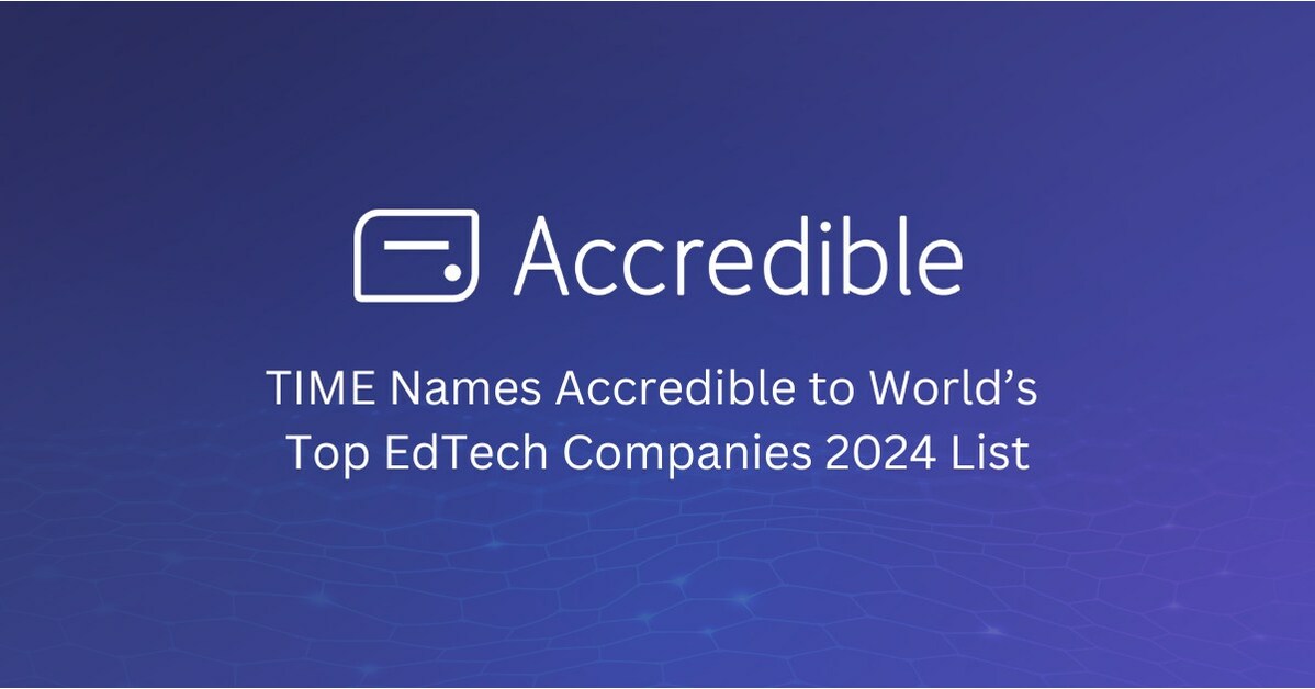 TIME Names Accredible to World's Top EdTech Companies 2024 List