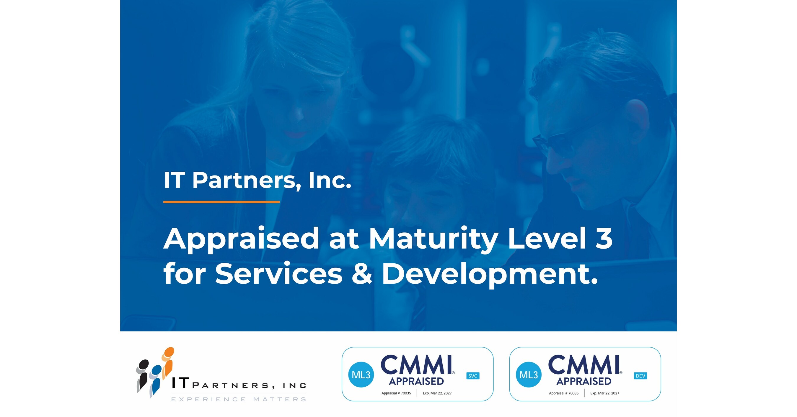 IT Partners, Inc. Appraised at CMMI Level 3 for Services and Development