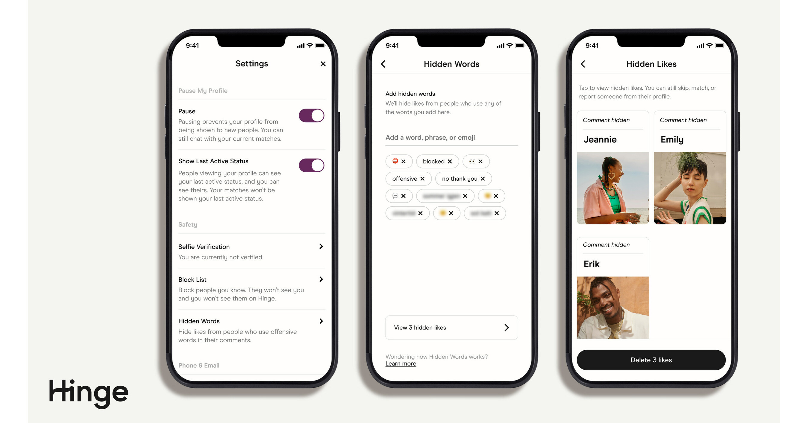 Hinge Introduces Hidden Words to Give Daters Curated Control of Comments