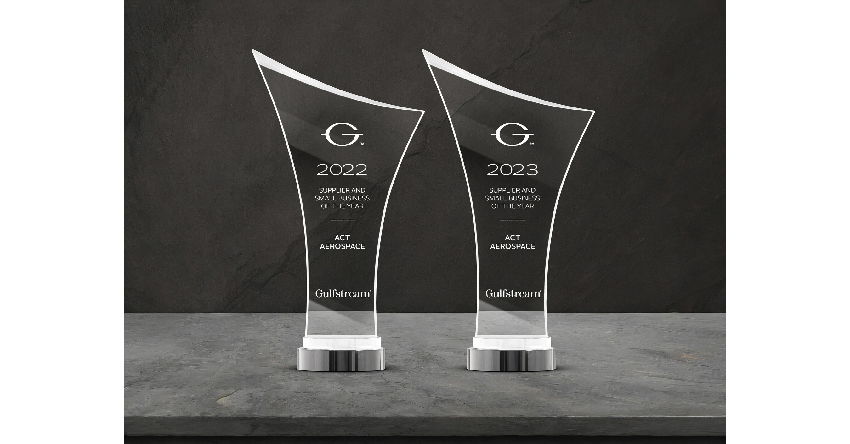 ACT Aerospace recognized with several supplier awards from Gulfstream