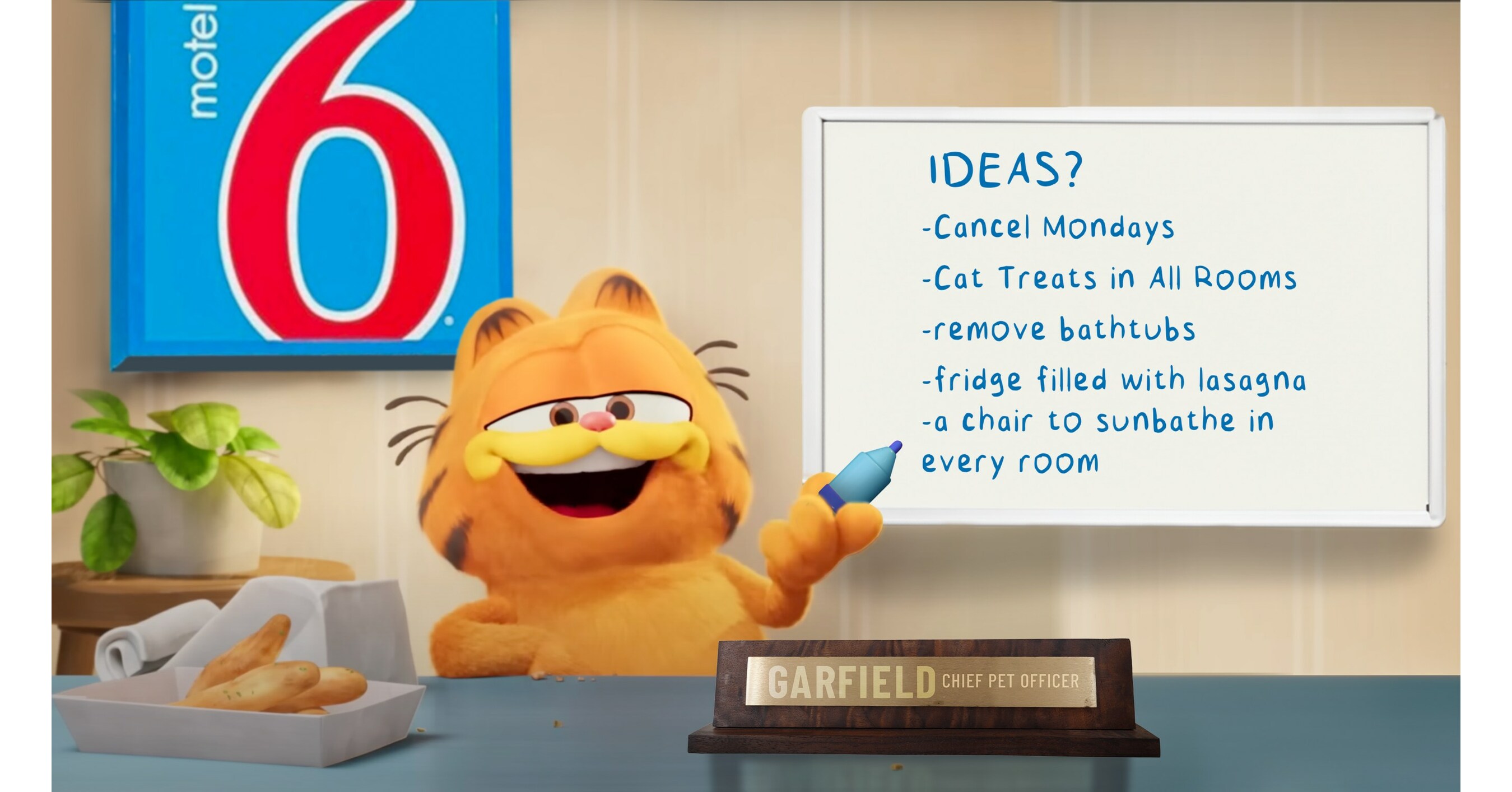 Motel 6 Appoints Garfield as First-Ever Chief Pet Officer