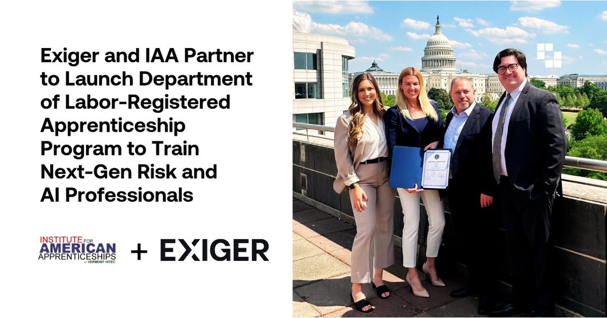 Exiger and IAA Partner to Launch DOL-Registered Apprenticeship Program ...