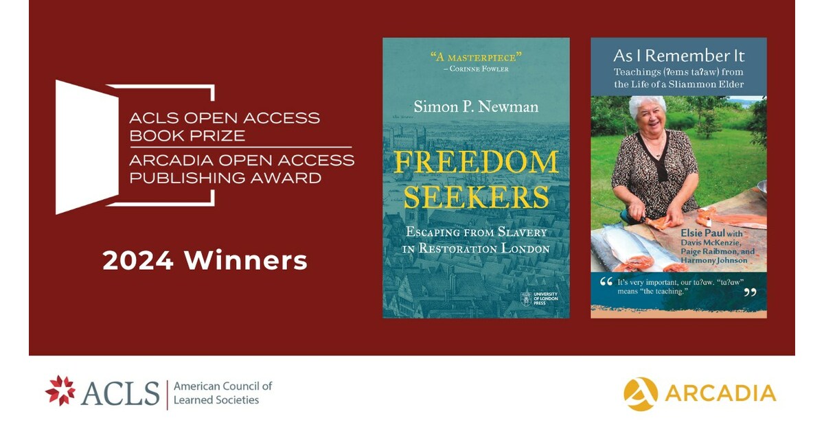 American Council of Learned Societies Announces 2024 ACLS Open Access Book Prize and Arcadia ...