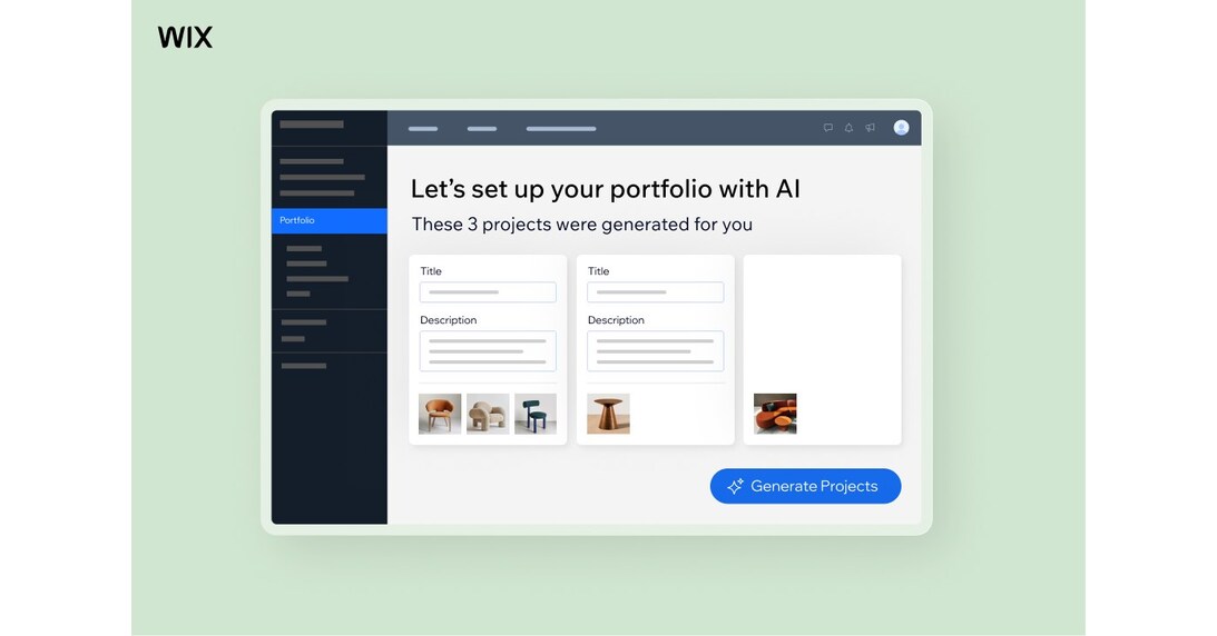 Wix Launches AI Portfolio Creator