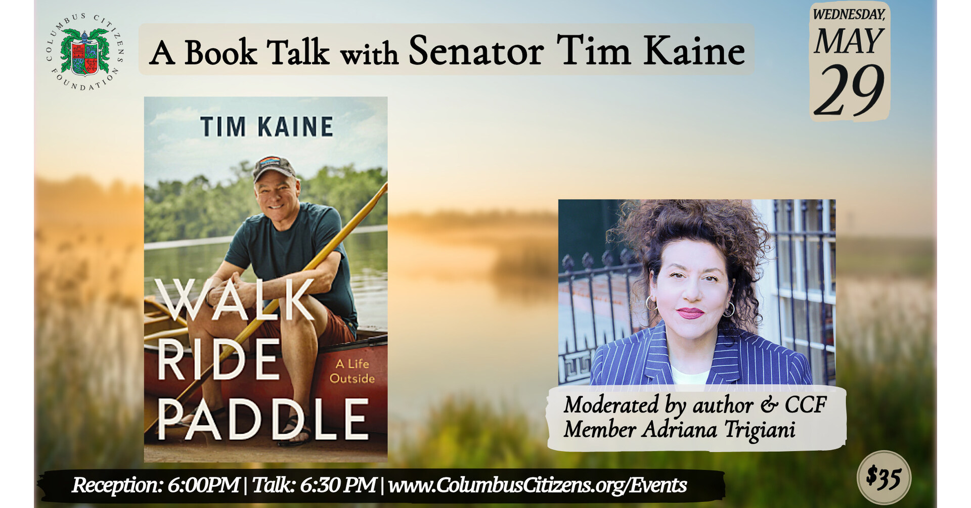 Senator Tim Kaine: A Book Talk at Columbus Citizens Foundation on ...
