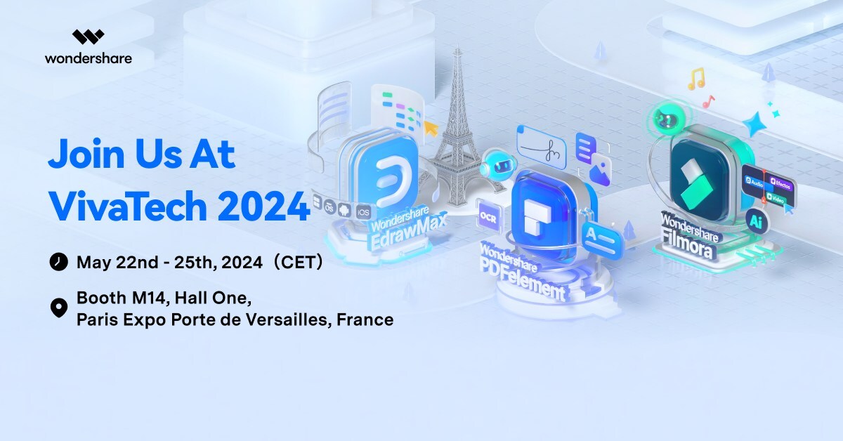 Wondershare showcases its Enterprise Solution Excellence at VivaTech 2024 in Paris - May 14, 2024