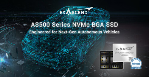 Exascend Launches Rugged AS500 BGA SSD for Next-Generation Autonomous ...