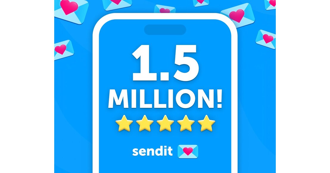 Sendit Surpasses 1,500,000 App Store Ratings