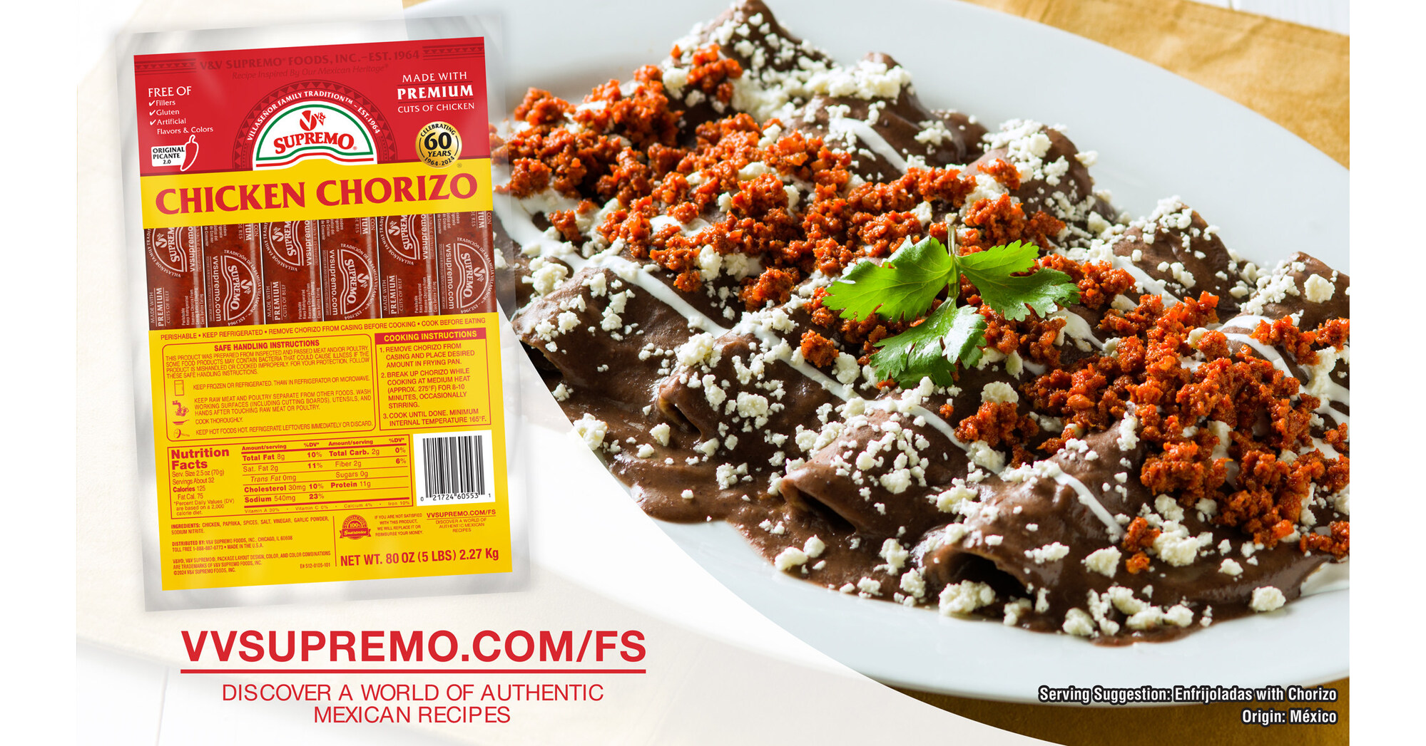 V&V Supremo Foods, Inc. Introduces Authentic Chicken Chorizo, Expanding ...