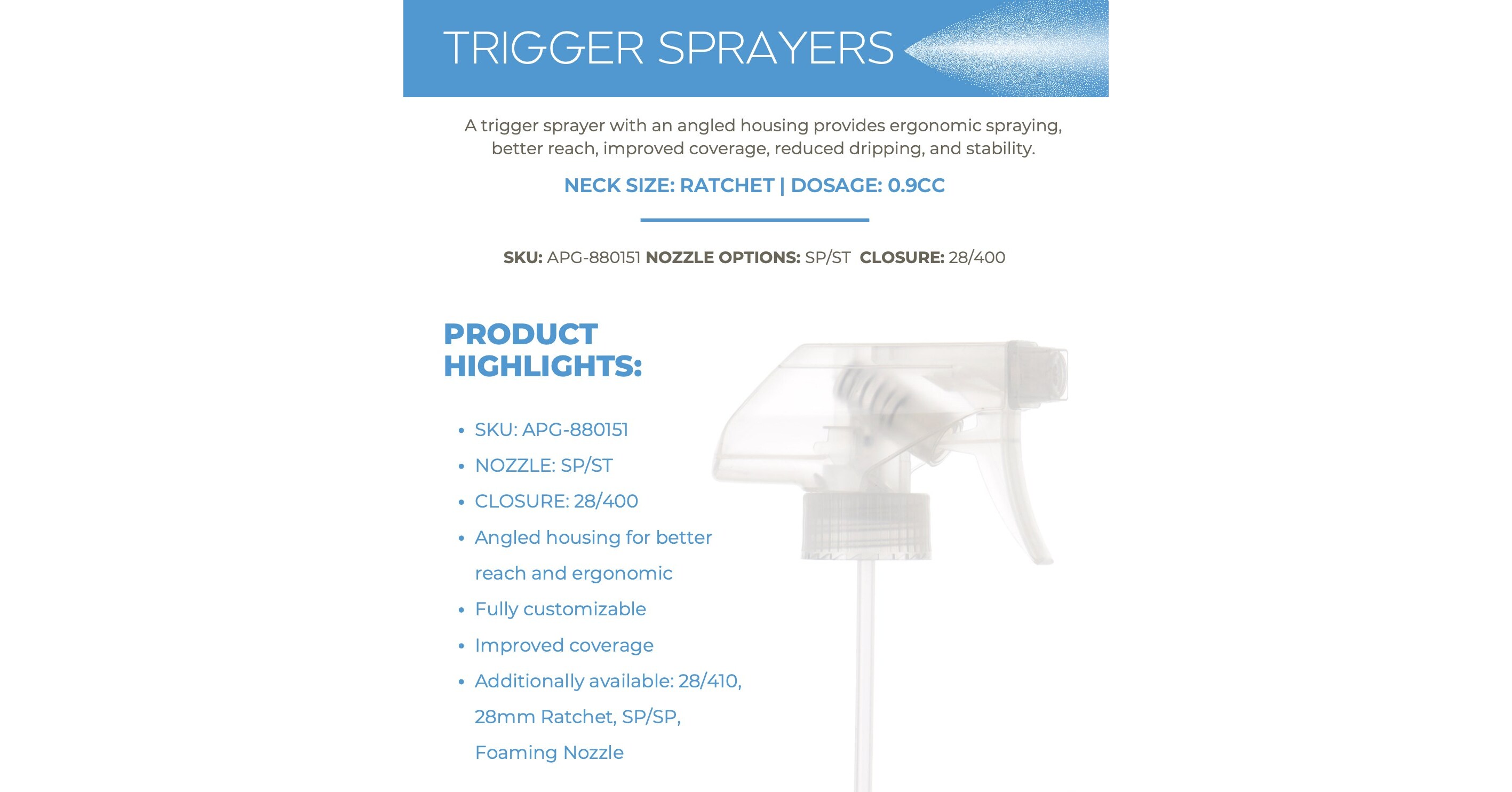 APG Packaging Introduces The Trigger Sprayer Now in a Full Spectrum of ...