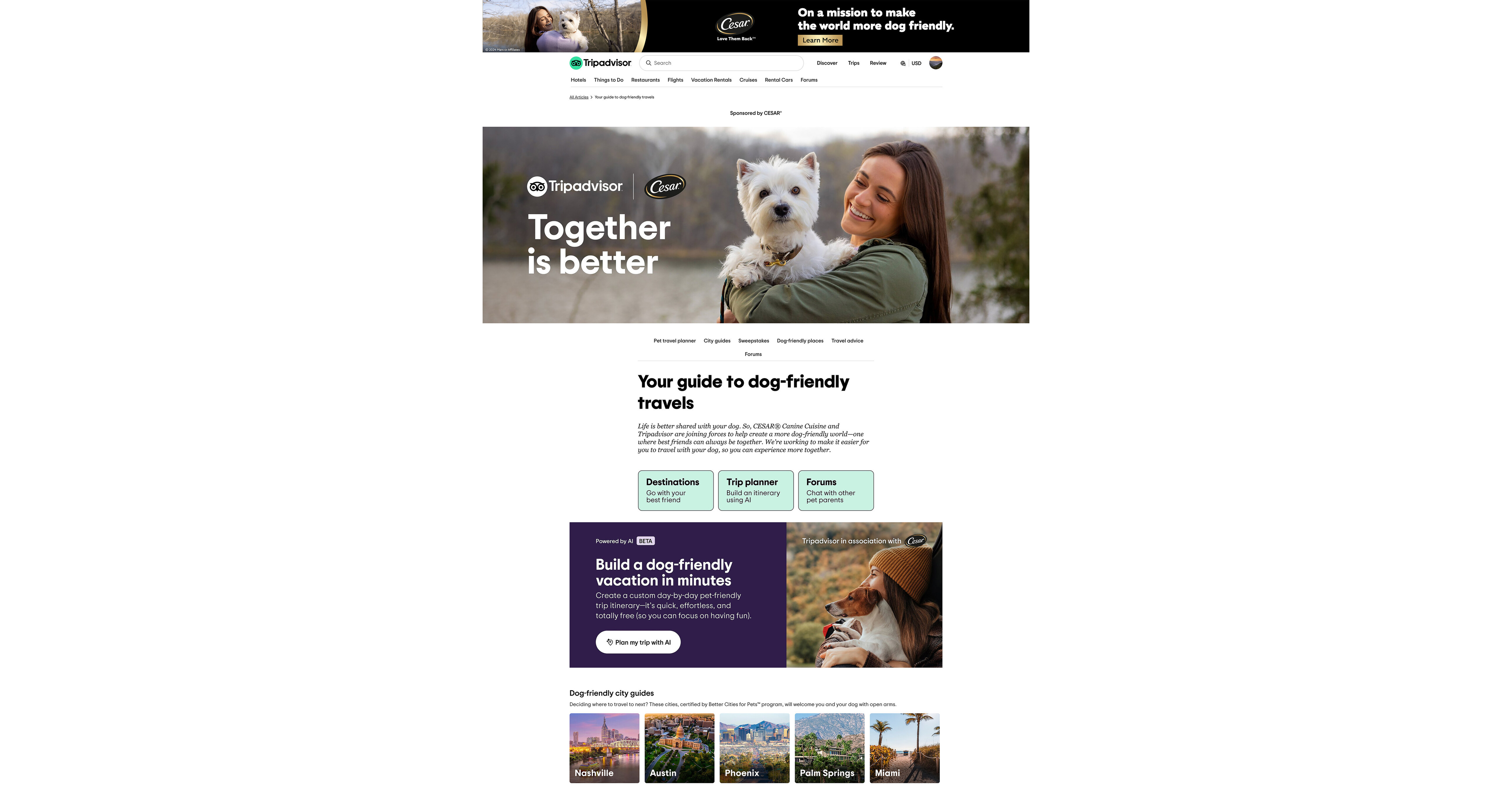 MARS ANNOUNCES PARTNERSHIP WITH TRIPADVISOR, CONNECTING TODAY'S PET ...