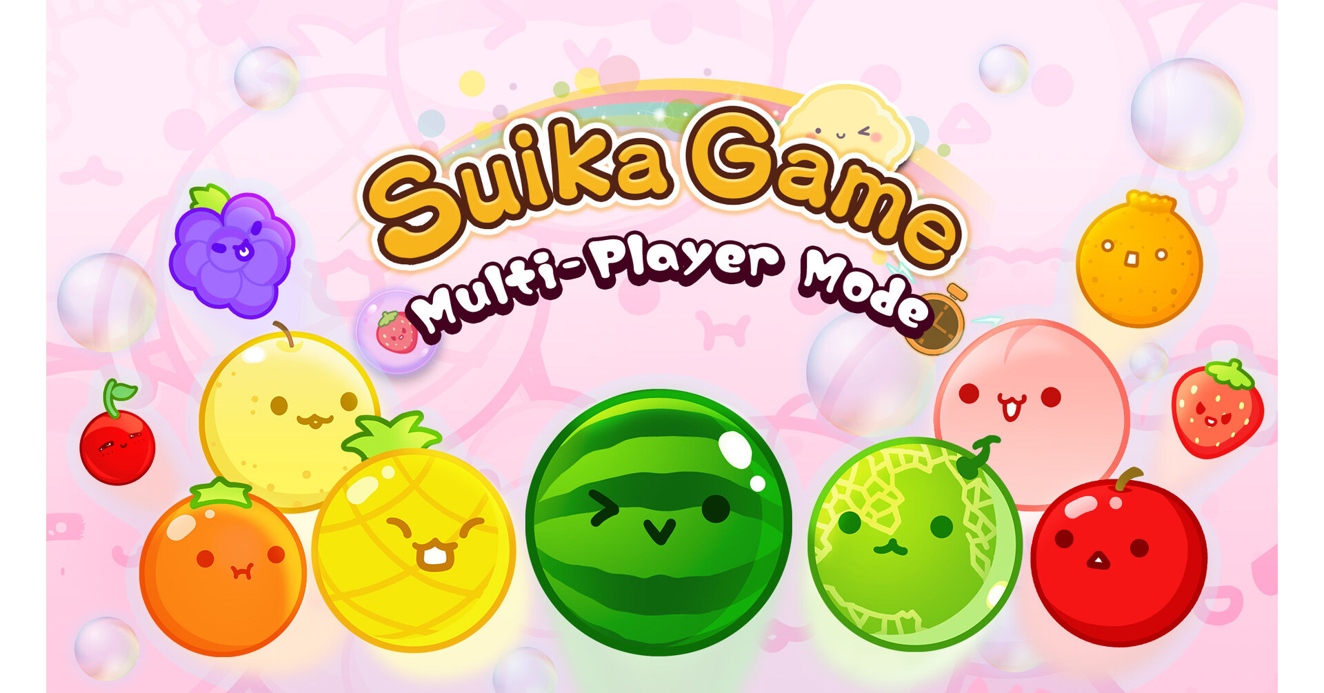 Compete online with players from around the world in Suika Game!