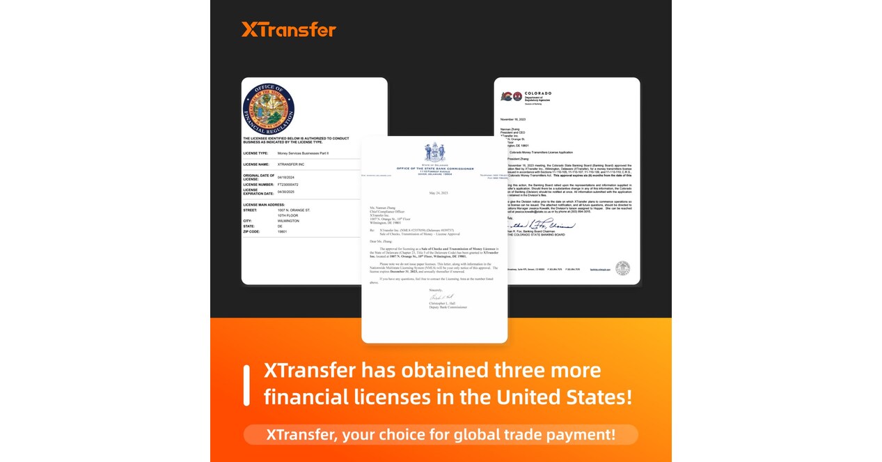 XTransfer Secures Multiple Payment Licenses in the United States ...