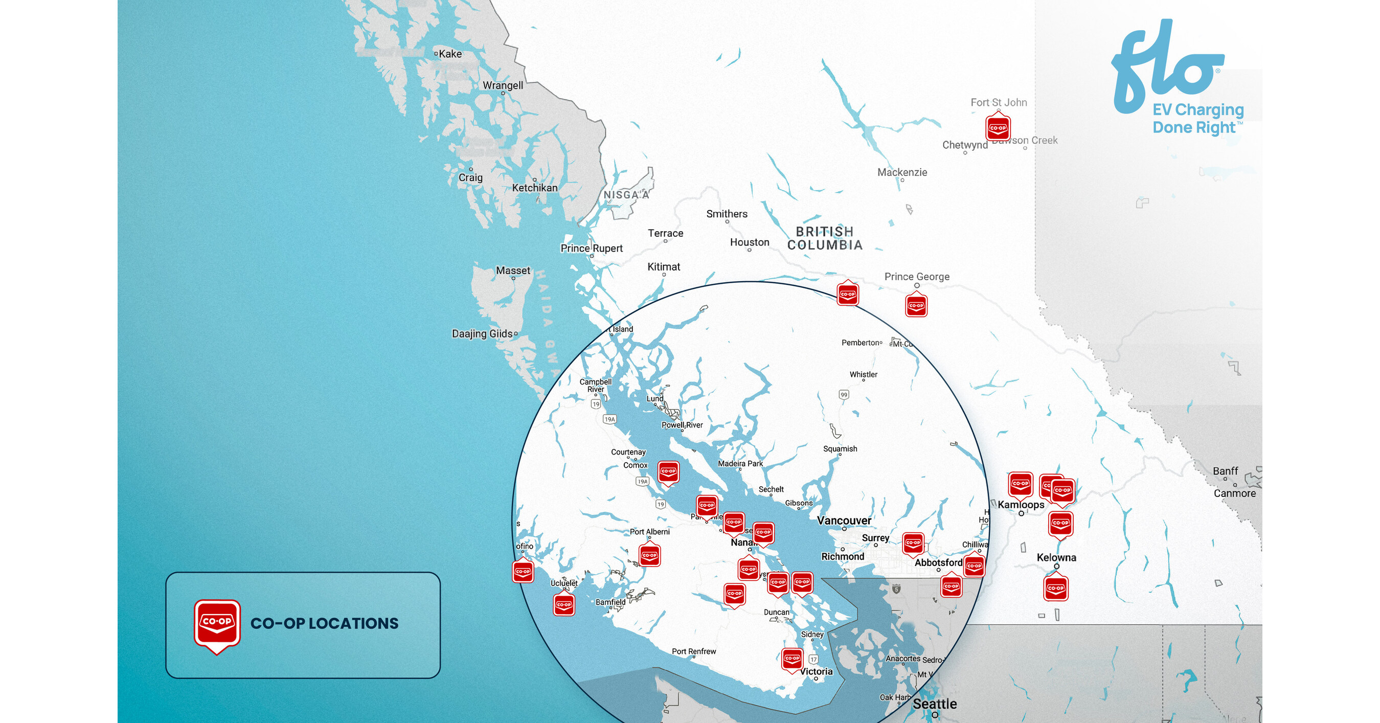 FLO and FCL Forge Fast Charging Travel Corridor Across British Columbia