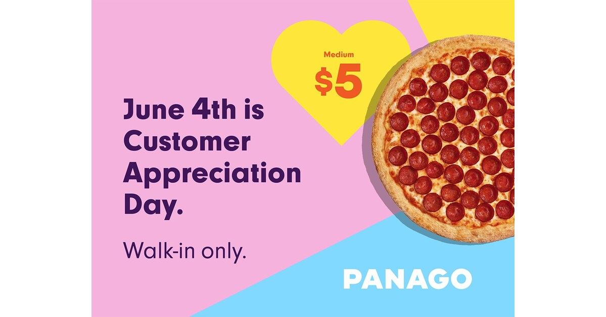 Panago celebrates customers with $5 medium pizzas