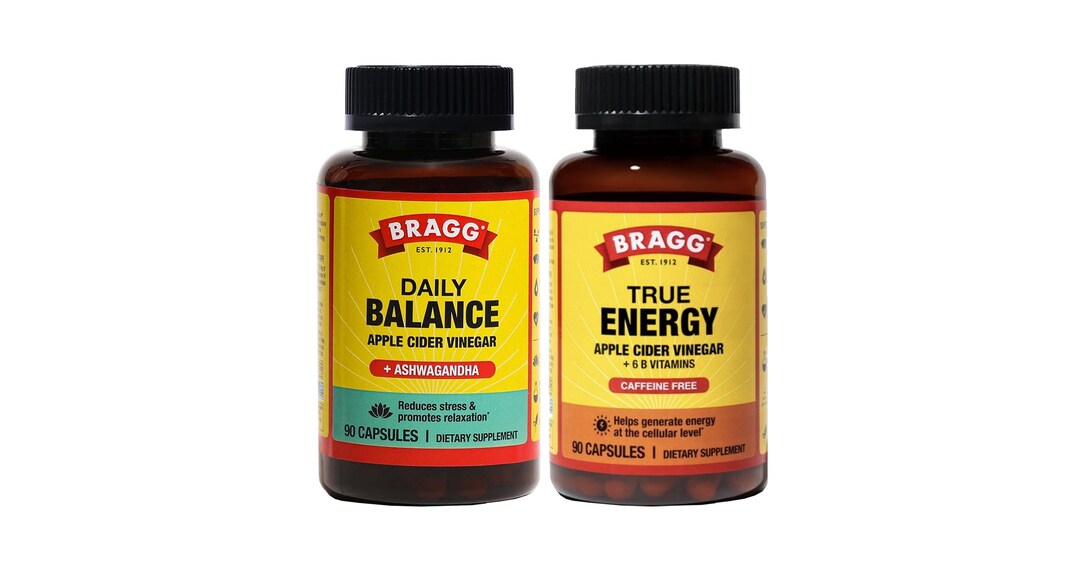 Bragg® Apple Cider Vinegar Daily Balance and True Energy Supplements ...