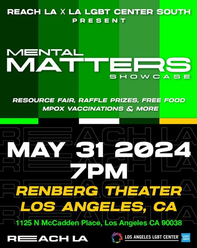 REACH LA and LA LGBT Center South Kick Off PRIDE With Mental Matters ...