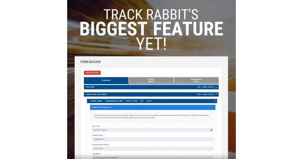 Track Rabbit Introduces Free Driver/Rider Evaluations and Custom Forms ...