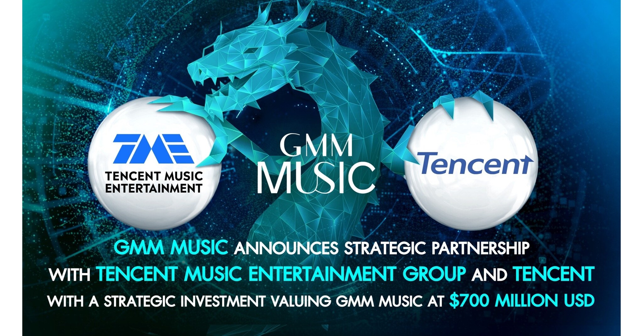 GMM Music宣布與騰訊音樂娛樂集團和騰訊達成戰略合作