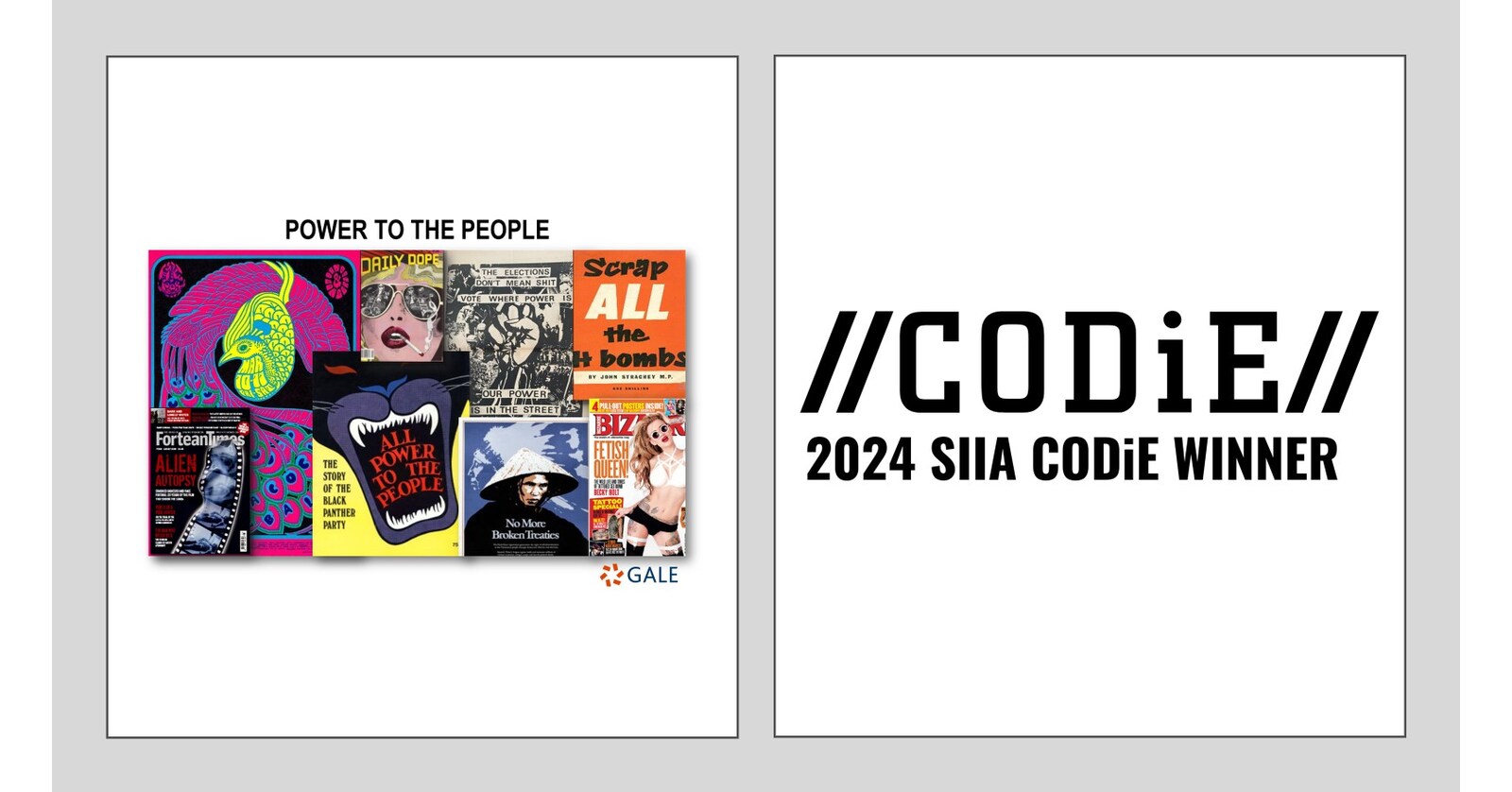 Gale's Power to the People Archive Wins 2024 SIIA CODiE Awards