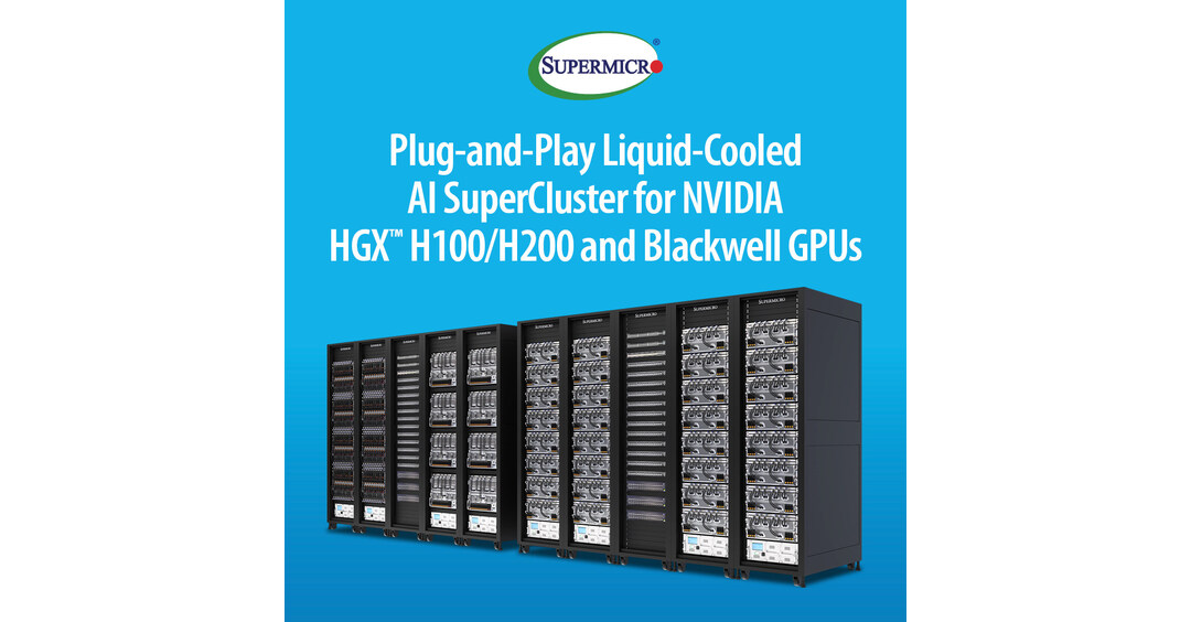 Supermicro Introduces Rack Scale Plug-and-Play Liquid-Cooled AI ...