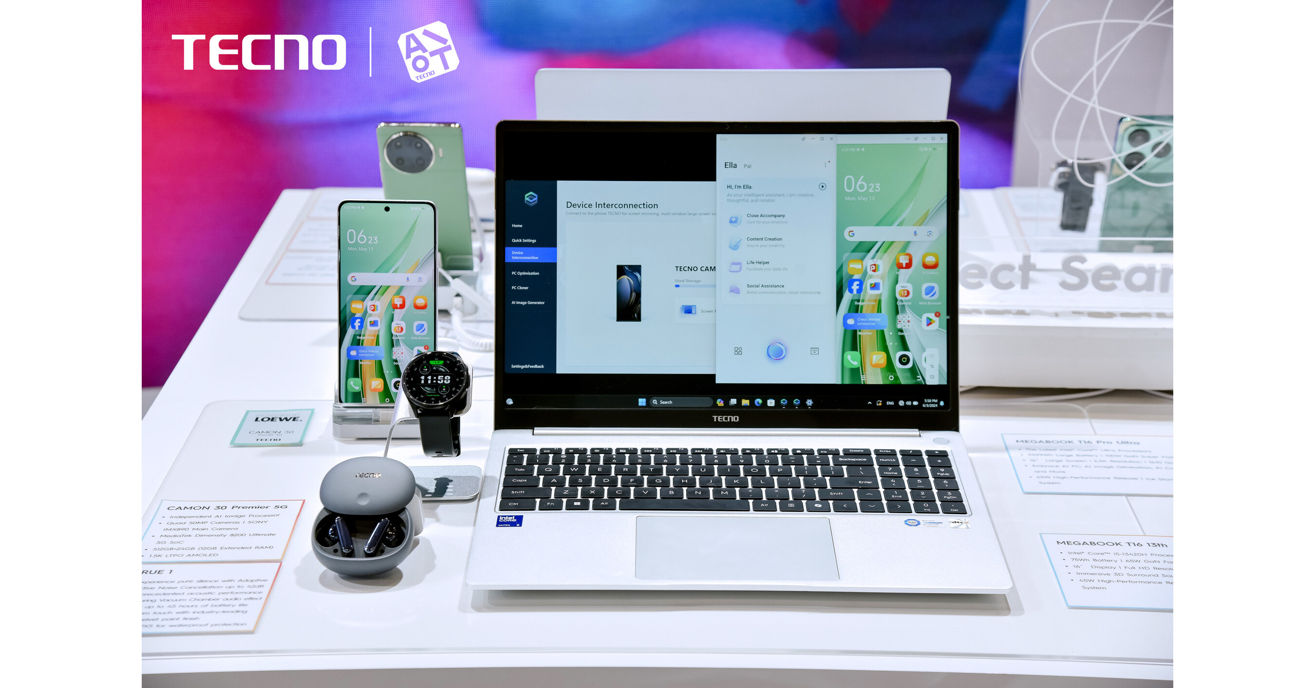 TECNO showcases its AIoT ecosystem with Multiple forms PC at COMPUTEX ...