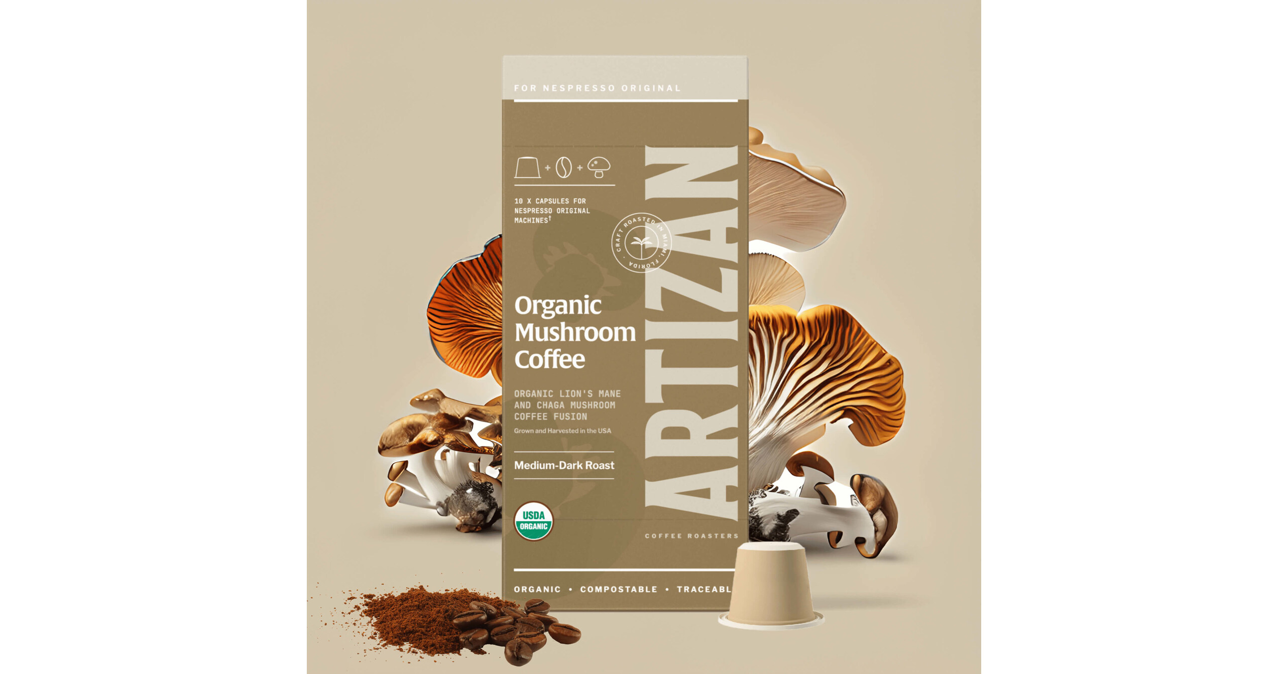 Artizan Coffee Launches World's First Organic Mushroom Coffee in a ...