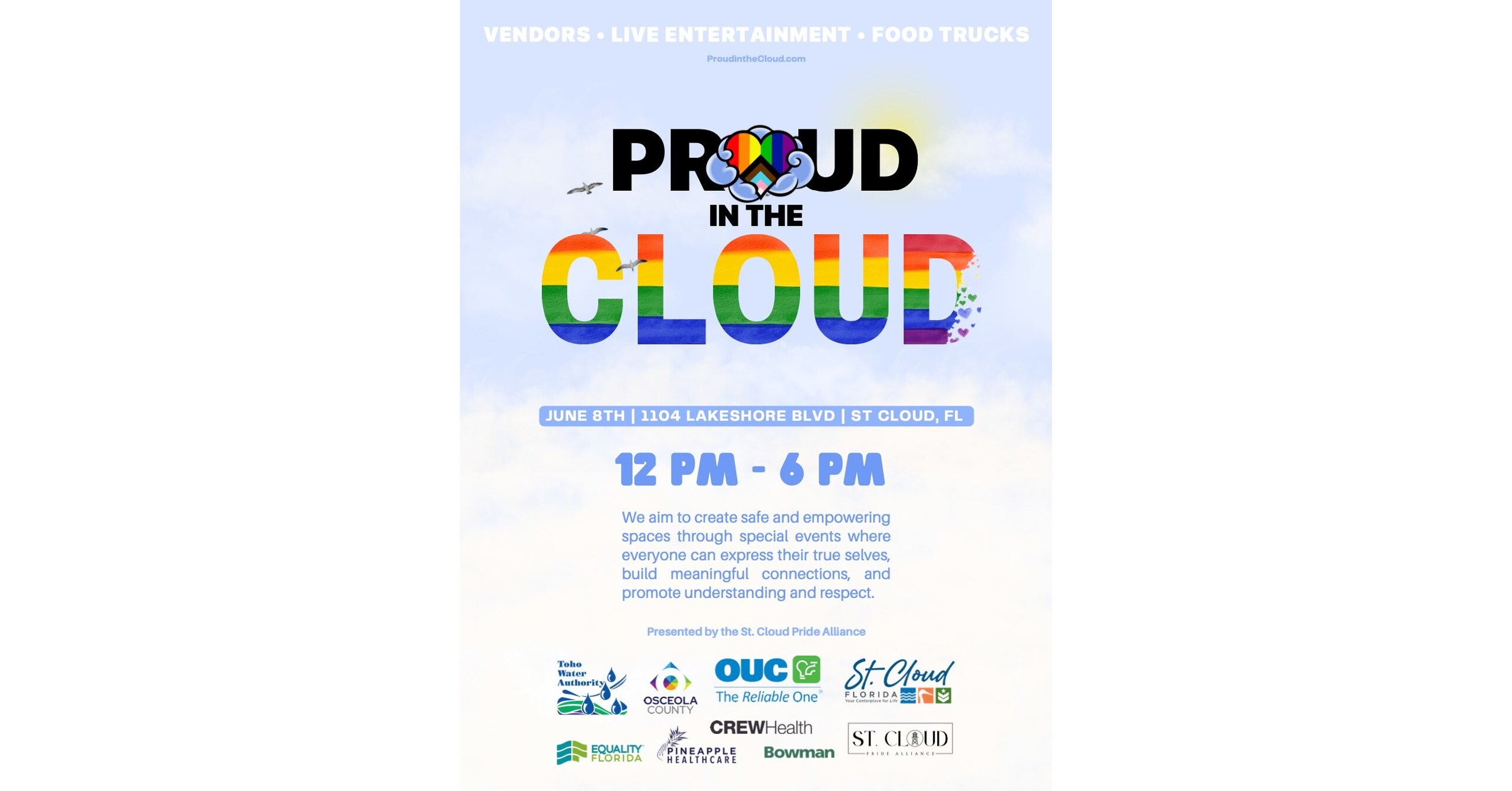 Historic Inaugural LGBTQ+ Festival "Proud In The Cloud" Takes Over St. Cloud Lakefront Park June ...