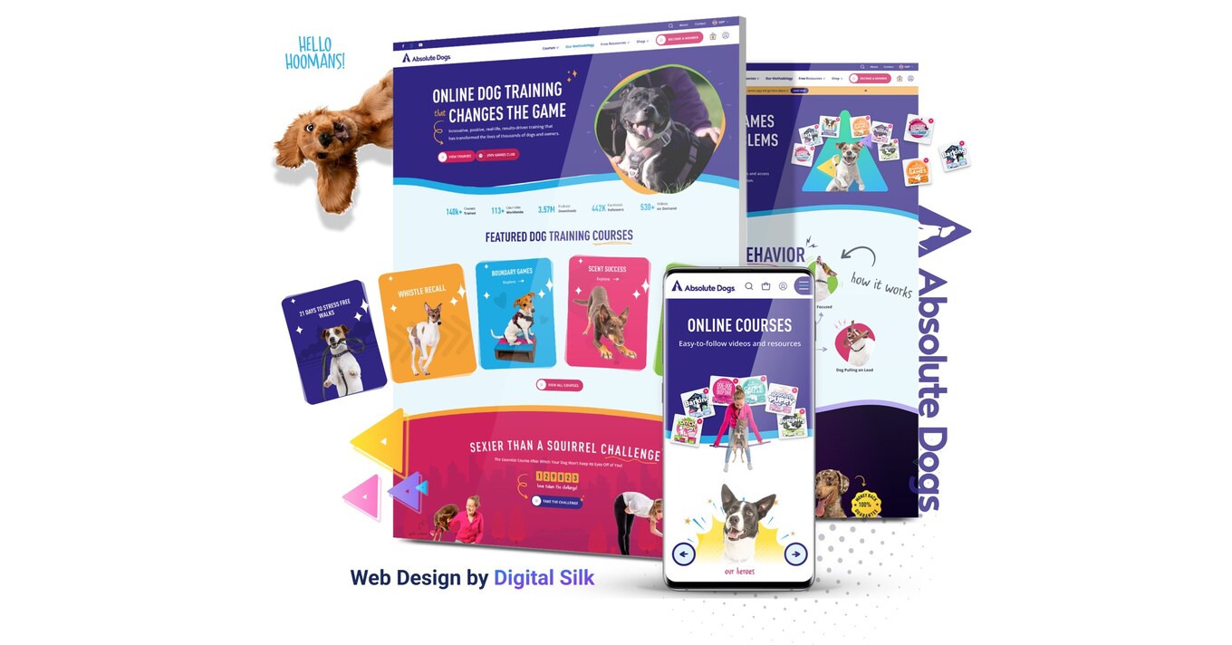 Absolute Dogs Boosts Online Sales with New Website Designed by Digital Silk