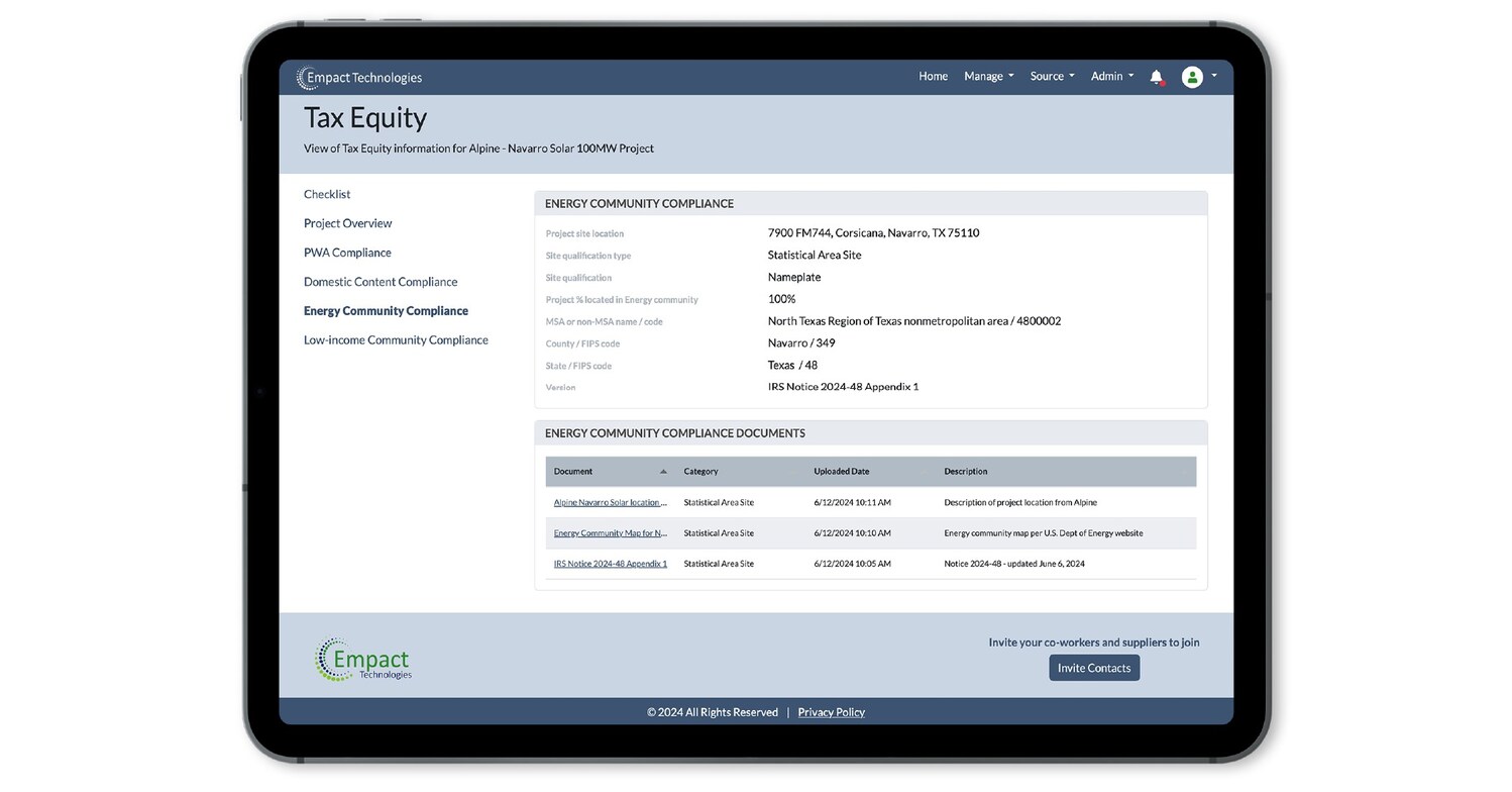Empact Launches Software Update for Latest Energy Community Compliance ...