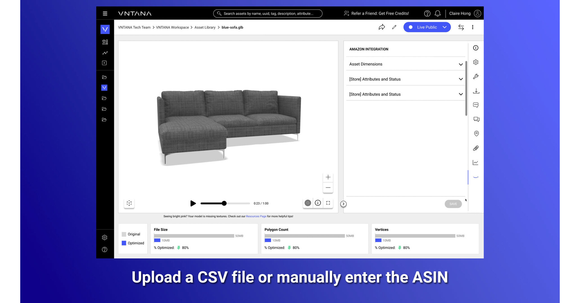 VNTANA Brings 3D Assets at Scale to Amazon.com as the first to integrate with Amazon's 3D ...