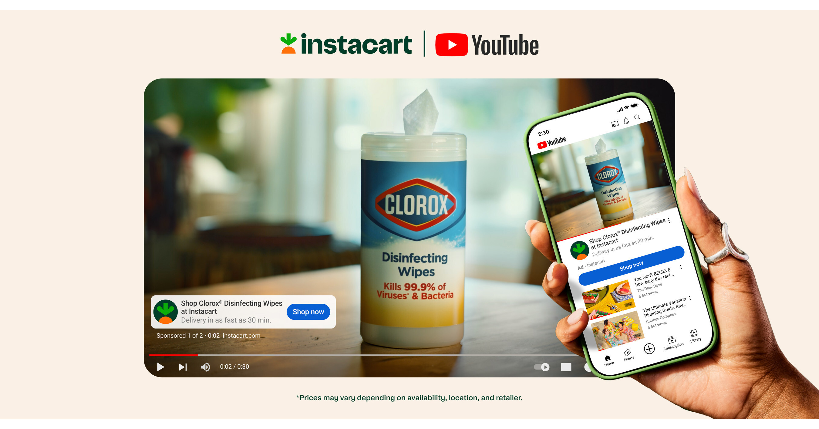 INSTACART MAKES YOUTUBE ADS SHOPPABLE FOR CPG BRANDS