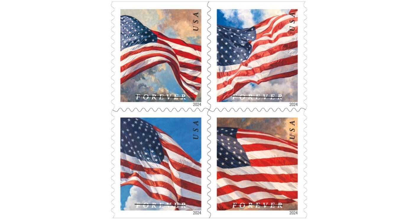 Postal Service Issues New U.S. Flag Stamps