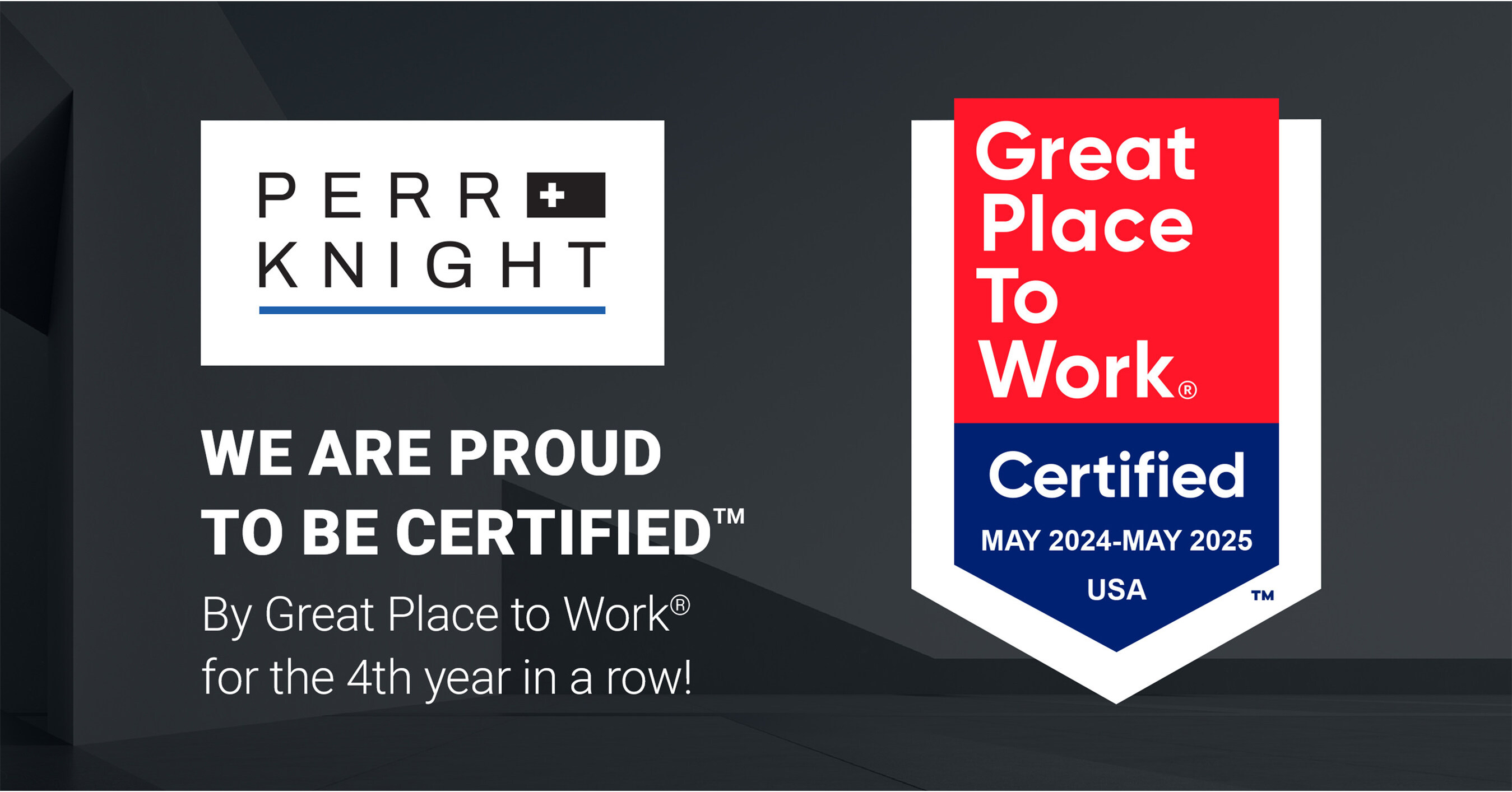 PERR&KNIGHT Earns 2024 Great Place to Work Certification™