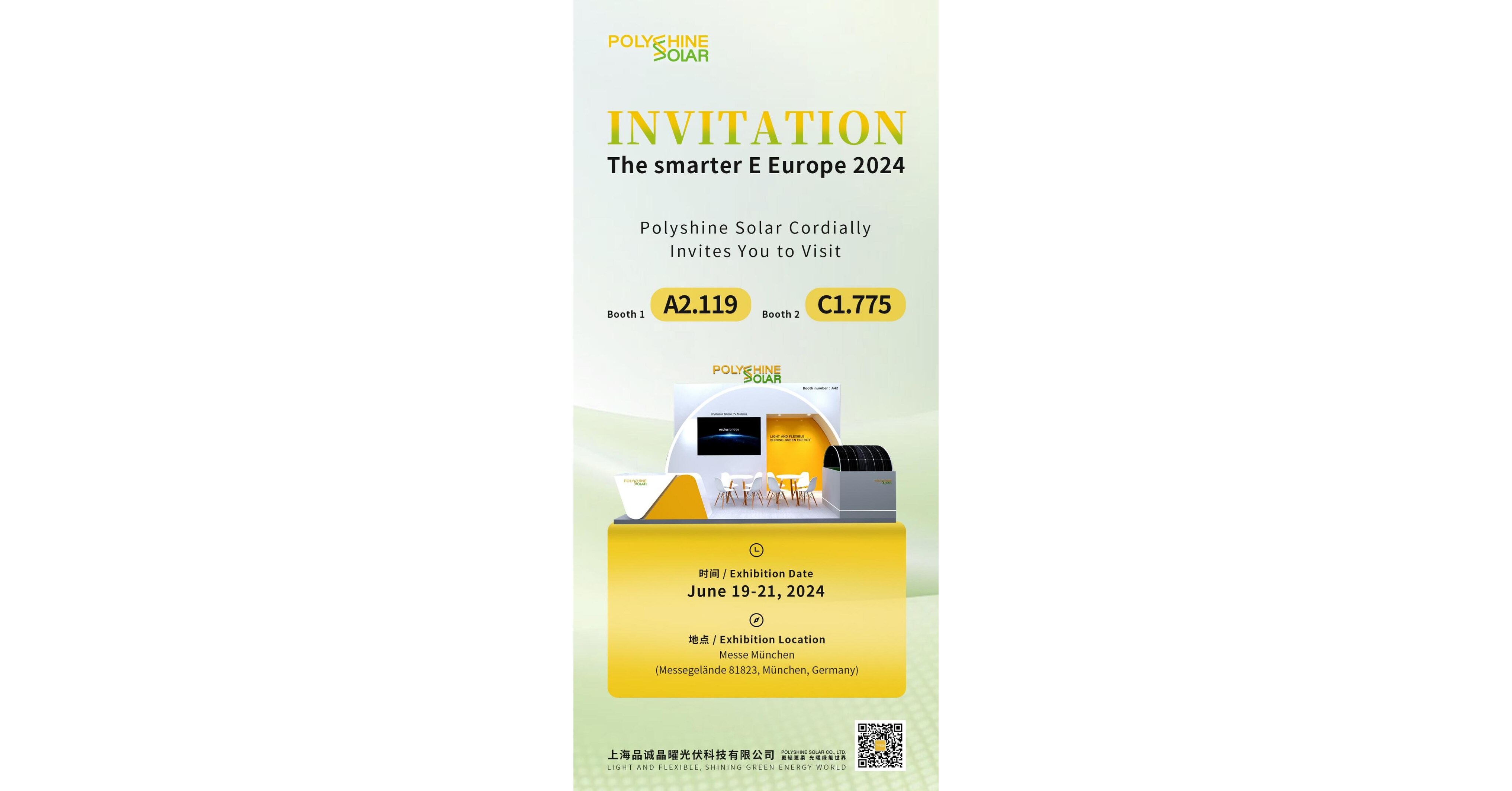 POLYSHINE SOLAR will be presenting at Intersolar Europe