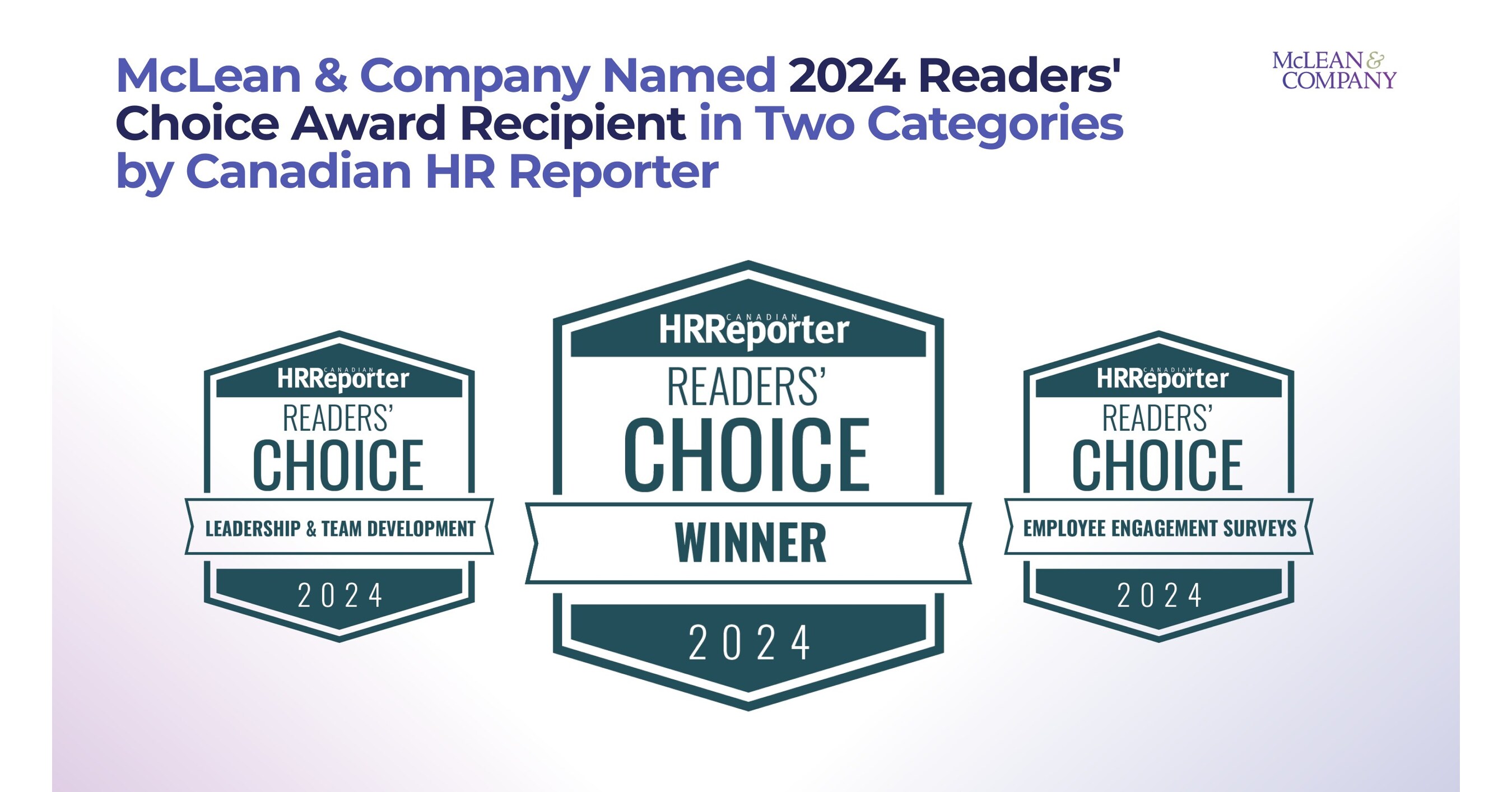 McLean & Company Named 2024 Winner by Canadian HR Reporter in Two ...