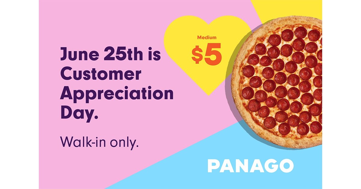 Panago celebrates customers with $5 medium pizzas
