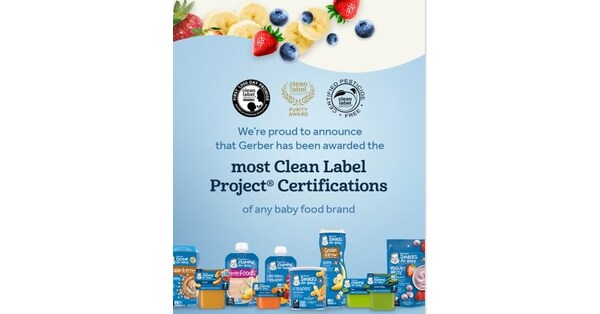 Gerber Announces Clean Label Project Certifications of Now More Than 80 ...