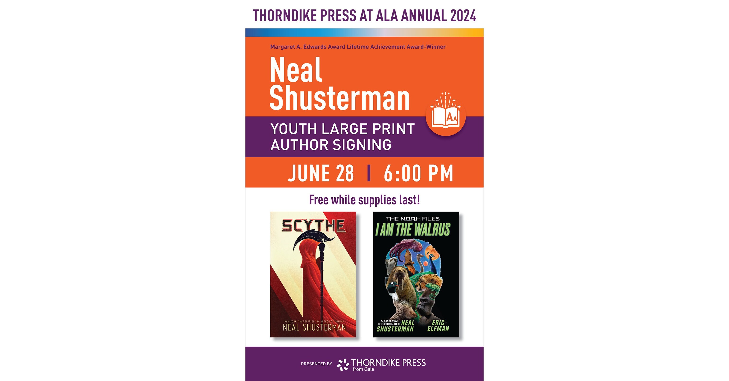 Thorndike Press to Host Large Print Book Signing for Award-Winning ...